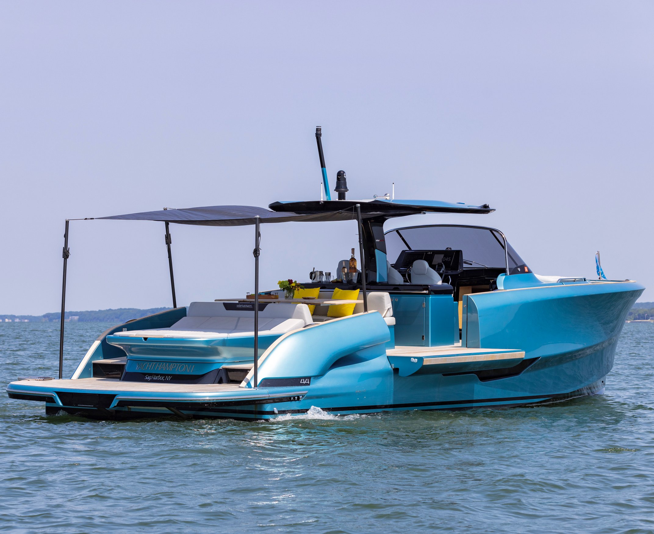 44' 2023 Solaris + SeaBob | Sleek Balcony-Equipped Luxury Yacht