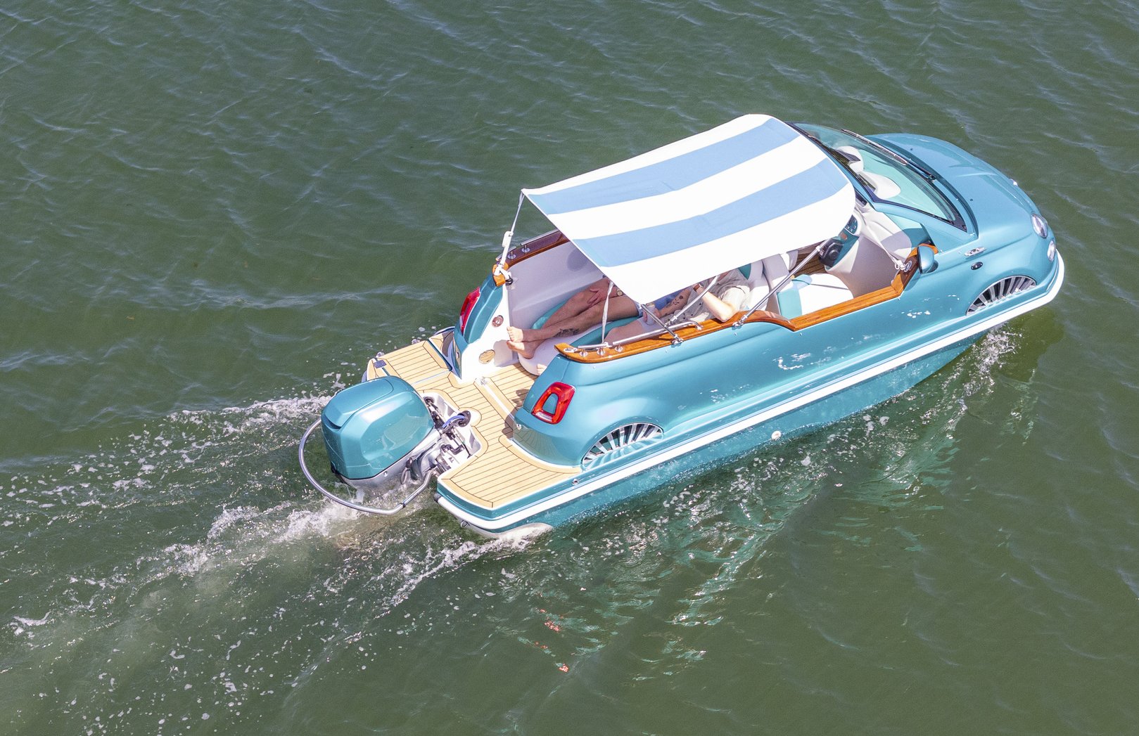 16’ 2024 Fiat 500 Water Taxi/Tubing Car Boat | Iconic Boat Experience